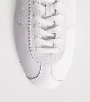 Sandro Leather And Suede Low-top Sneakers
