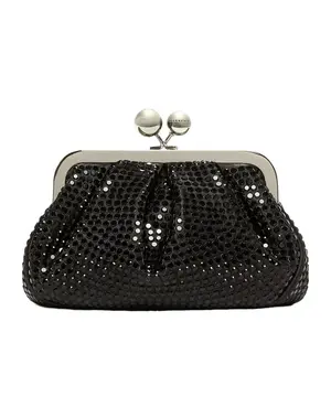 Max Mara Wkalama Small Satin Pasticcino Bag - Dark Gray