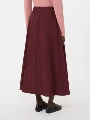 Max Mara Pleated Midi Taffeta Skirt