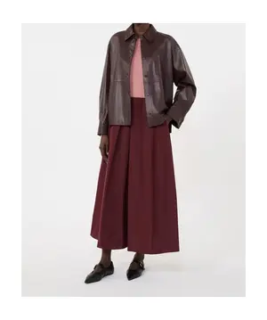 Max Mara Pleated Midi Taffeta Skirt