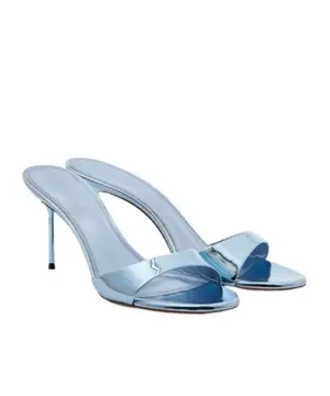 Paris Texas Lidia 70 Patent Leather Mules - Blue