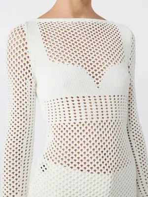 Sportmax Boat-neck Slim Fit Sweater With Contrast Stitching And Ribbed Panels