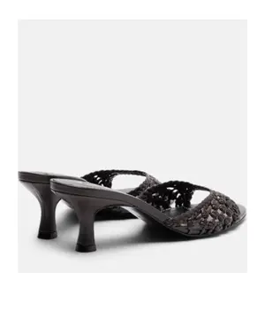 Staud Brigitte Woven Leather Mules