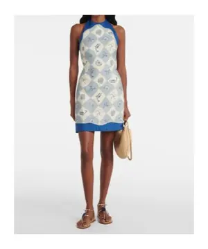 ALEMAIS Pia Printed Linen Minidress