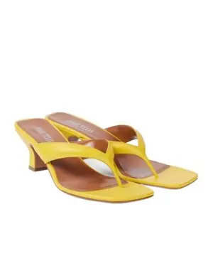 Paris Texas Portofino 55 Leather Thong Sandals - Yellow