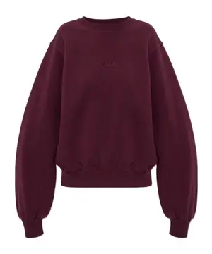 ROTATE BY BIRGER CHRISTENSEN Crewneck Embroidered Sweatshirt - Wine Red