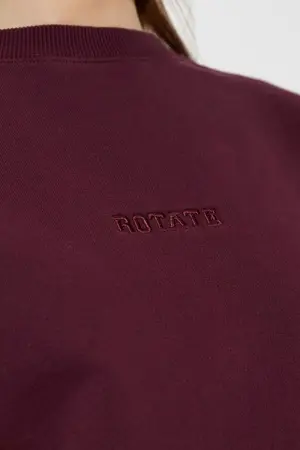 ROTATE BY BIRGER CHRISTENSEN Crewneck Embroidered Sweatshirt