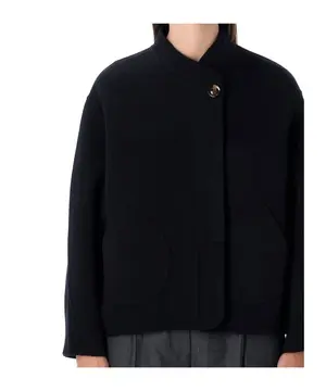 Soeur Windsor Short Coat - Black