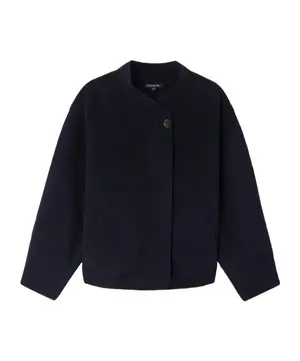 Soeur Windsor Short Coat - Deep Navy