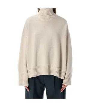 Soeur William Ribbed Turtleneck Knitwear - Nude