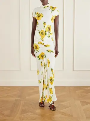 Alaïa Printed Pleated Dress