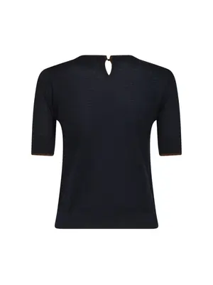 Max Mara Short-sleeved Knitted Top - Blue