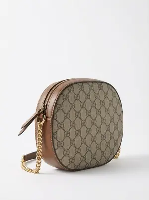 Gucci Zippered Shoulder Bag - Beige/ebony