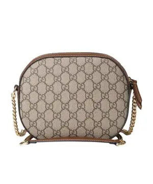 Gucci Monogrammed Shoulder Bag With Chain Strap