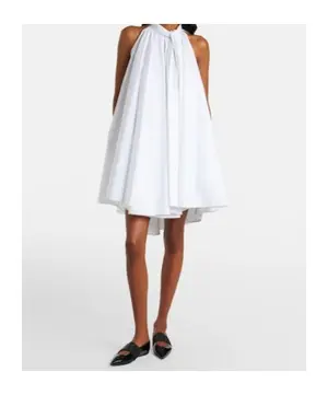 Givenchy Pleated Cotton Poplin Minidress
