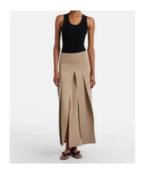 Alaïa Pleated Maxi Skirt