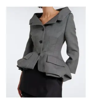 Magda Butrym Peplum Virgin Wool Blazer