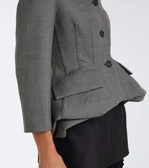 Magda Butrym Peplum Virgin Wool Blazer