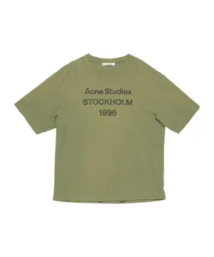 Acne Studios Logo-print Cotton-hemp T-shirt - Gray