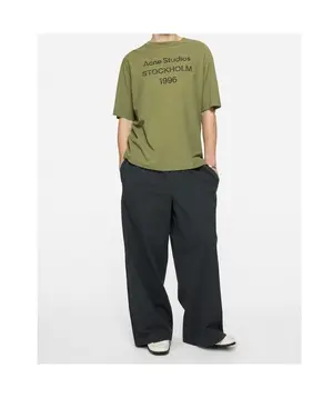 Acne Studios Logo-print Cotton-hemp T-shirt