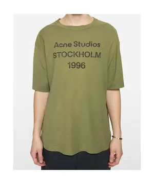 Acne Studios Logo-print Cotton-hemp T-shirt