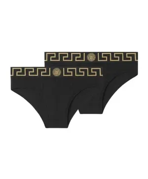 Versace Two-pack Of Briefs - Black