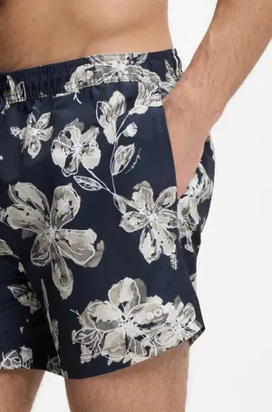 Hugo Boss Quick-dry Swim Shorts With All-over Print