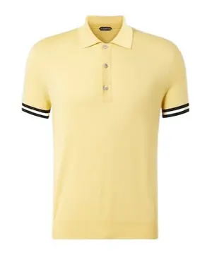 TOM FORD Cotton And Silk Polo Shirt - Nude