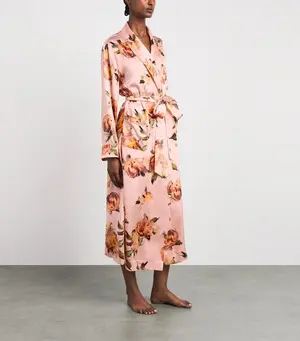 Harrods Silk Midnight Rose Night Robe
