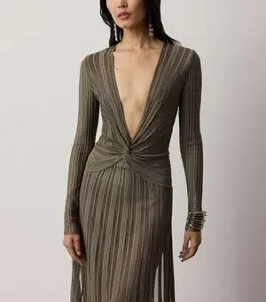 Ralph Lauren Metallic Silk Gown