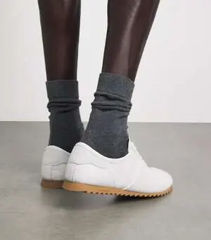 Sandro Leather And Suede Low-top Sneakers