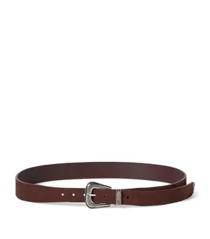 Brunello Cucinelli Western-inspired Calfskin Belt - Brown