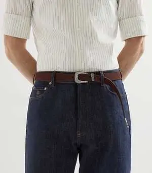 Brunello Cucinelli Reversed Leather Belt