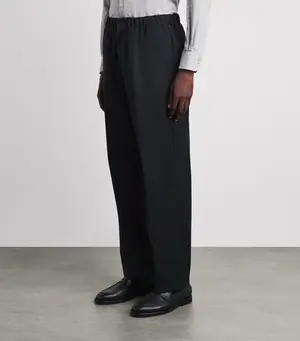 LARDINI Wool-blend Easy Wear Trousers