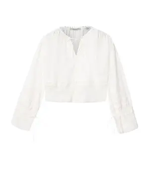 ALLSAINTS Organic Cotton Colette Lace Trimmed Top