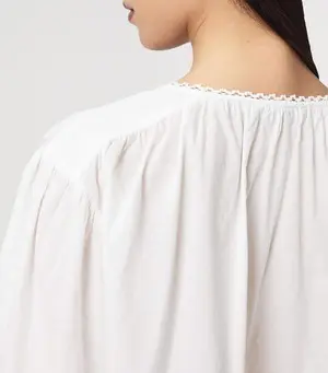 ALLSAINTS Organic Cotton Colette Lace Trimmed Top
