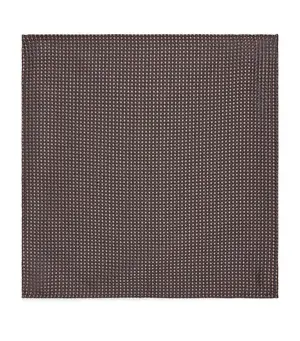 Pal Zileri Silk Jacquard Pocket Square - Brown