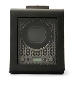 Wolf Axis Single Watch Winder With Locking Glass Cover