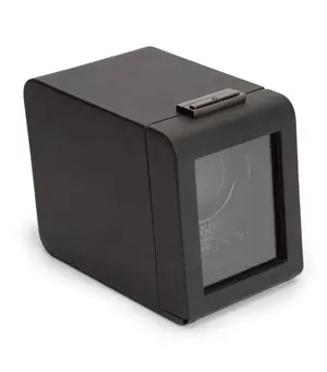 Wolf Axis Single Watch Winder With Locking Glass Cover