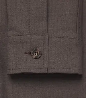 Marco Pescarolo Zip Up Avi Shacket In Stretch Wool
