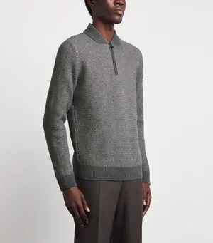 Colombo Cashmere Silk Quarter-zip Sweater