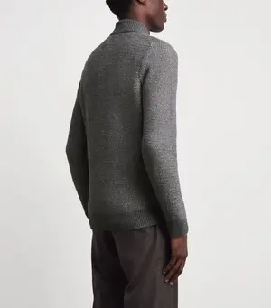 Colombo Cashmere Silk Quarter-zip Sweater