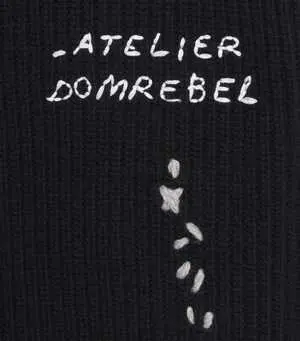 DOMREBEL Wool-blend Daddy Cardigan With Crochet Detailing