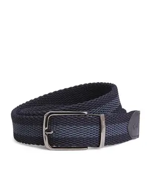 Paul & Shark Woven Cotton Reversible Belt - Blue