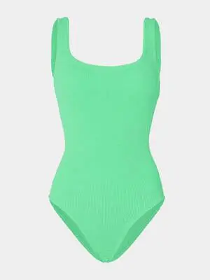 Hunza G Coverage Square Neck Swim - Lime