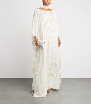 TALLER MARMO Asymmetrical Striped Kaftan