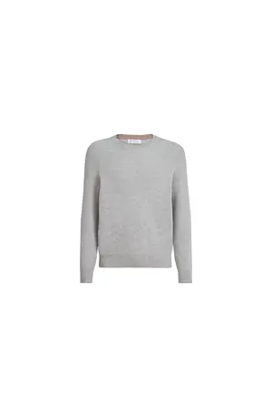 Brunello Cucinelli Cashmere English Rib Sweater - Pebble