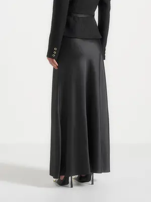 Manière De Voir Grace Boucle Blazer Satin Maxi Dress
