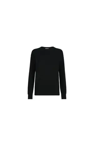 Brunello Cucinelli Cotton English Rib Sweater With Monili - Black