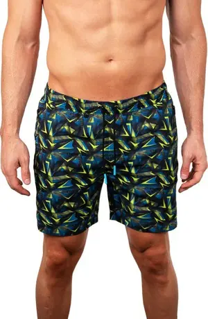 MACEOO Lion Arrow Swim Trunks - Blue